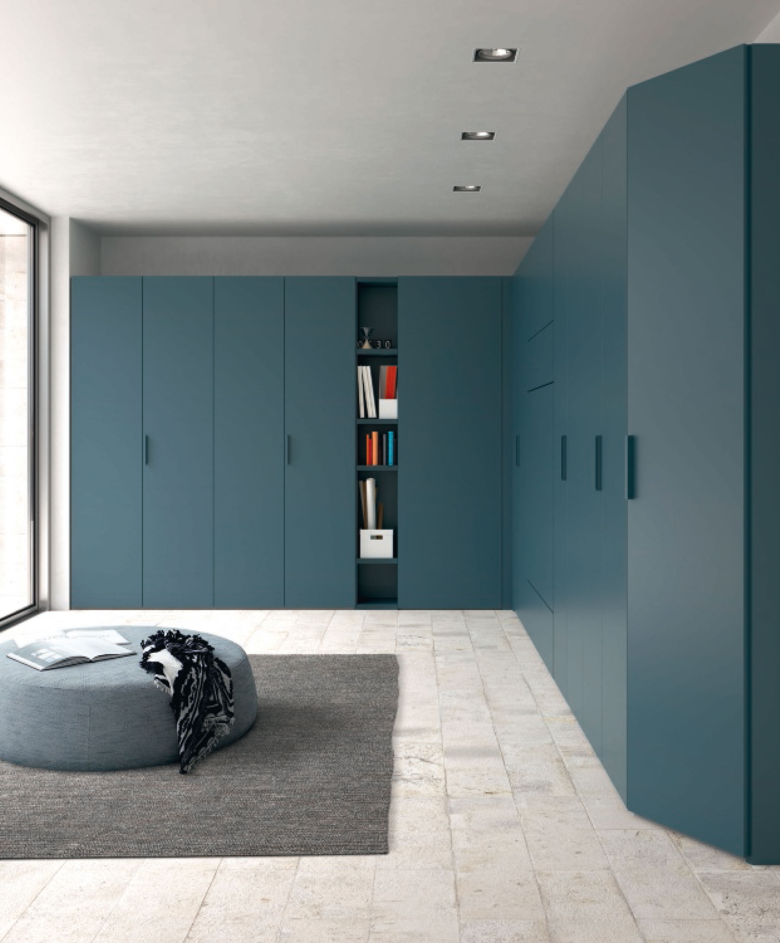 Aménagement-complet-dressing-porte-battante - Meubles Aubin